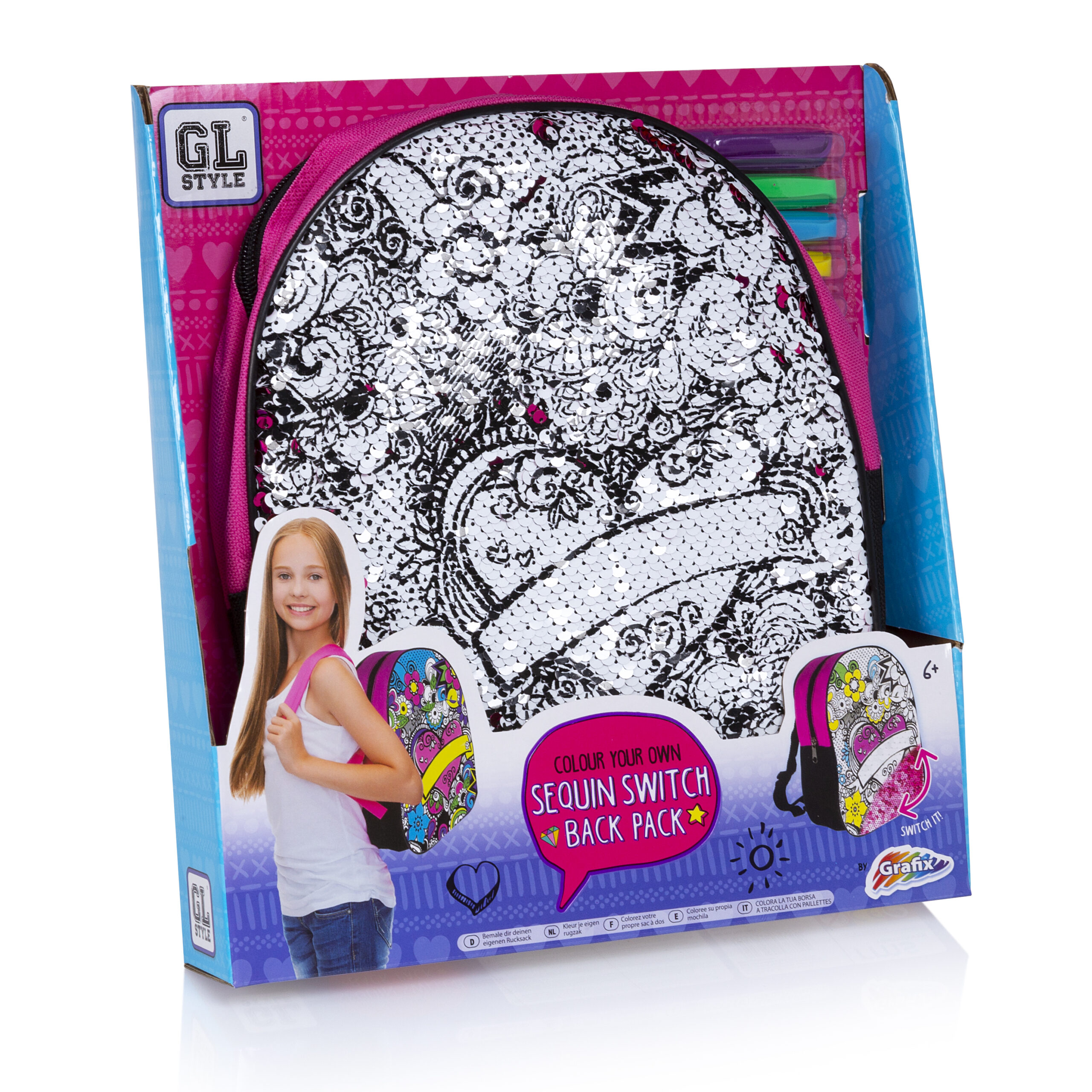 Sequin Backpack - Colour Your Own- Kids Backpacks - HomeStoreDirect